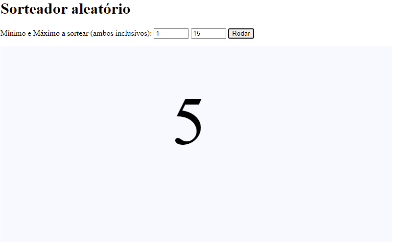 Projeto: Sorteador de Números – Forgotten Lore